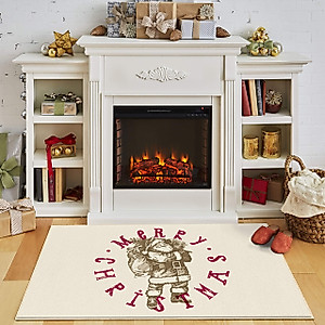 Mohawk Home Vintage Santa Christmas Mat 2' x 3' 4" Rug - Perfect for Kitchen, Entryway, Laundry Room