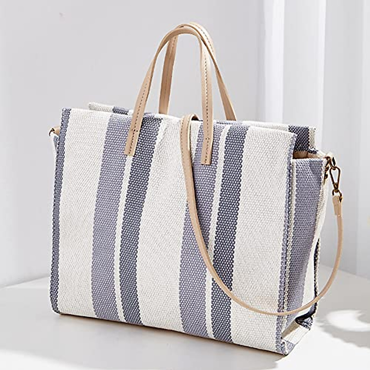 Canvas Tote Bag Women Large Handbag Satchel Shoulder Crossbody Bag Stylish Hobo Bag for Work Travel School