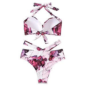 Underwire Swimsuits Two Pieces Crop Wrap Water Push Front Tops shorts Swimwear Swimsuit Let's Make a Deal Under One Dollar Open Box Deals Clearance Necklaces Under 1 Dollar 10.00 and Under Items