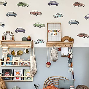 astrkiz Boy Wall Decals Peel and Stick, Watercolor Multicolor Cars Wall Sticker for Baby Boys Room Kids Room Playroom Gender Neutral Room Nursery Wall Art Stickers Decor