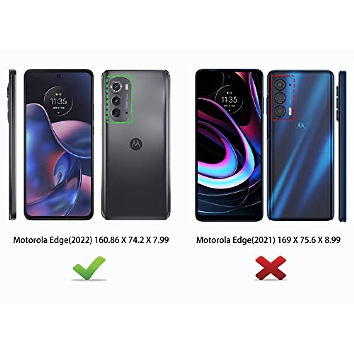 Qinmay for Motorola Moto Edge 2022 Case with HD Screen Protector (2 Packs),Motorola Edge 2022 Case 3 in 1 Heavy Duty Phone Case for Motorola Moto Edge 2022 Phone (WineRed Pink)