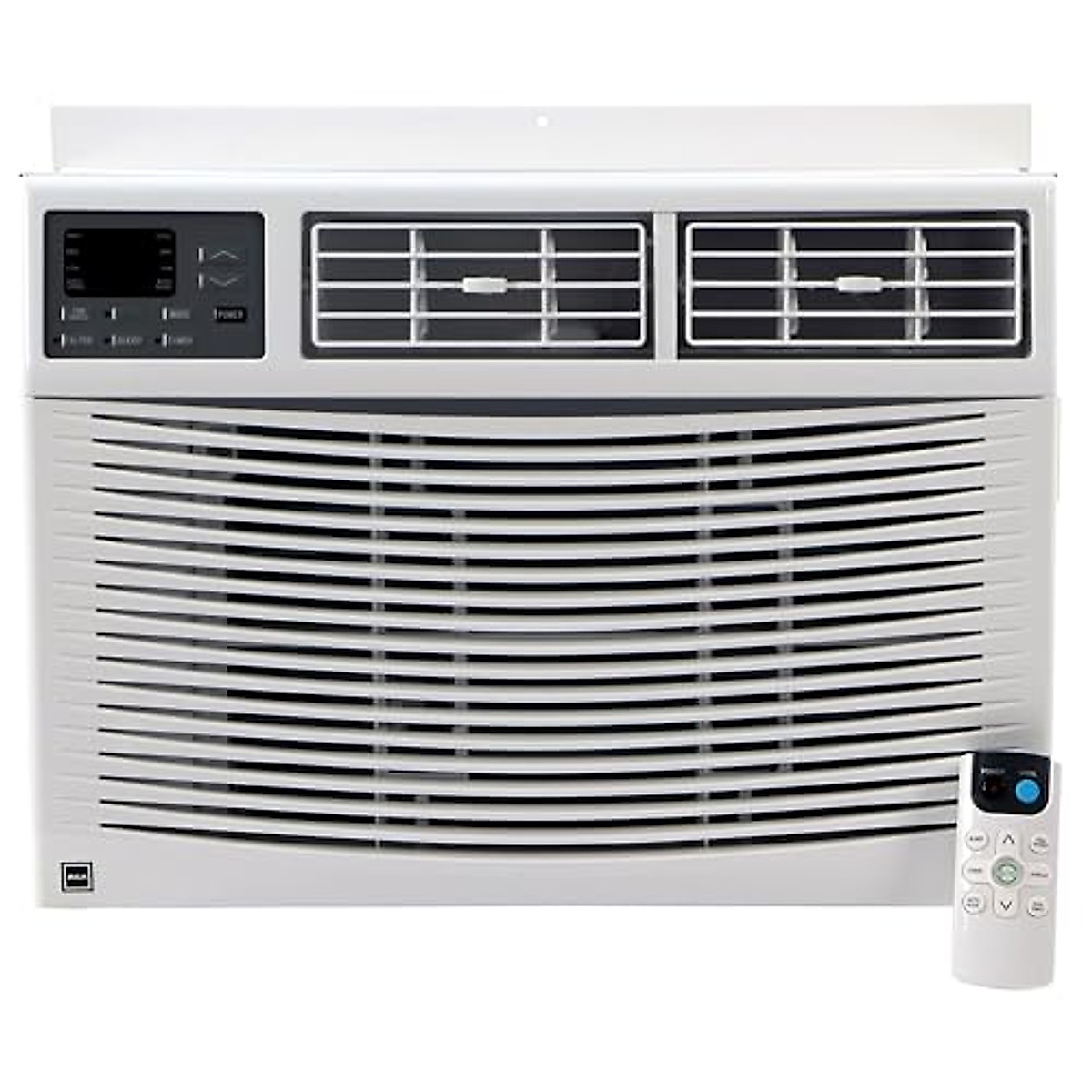 RCA 12,000 BTU 115V Window Mounted Air Conditioner & Dehumidifier with Remote Control, Window AC Unit for Apartment, Living Room, & Medium Rooms up to 450 Sq. Ft. in White