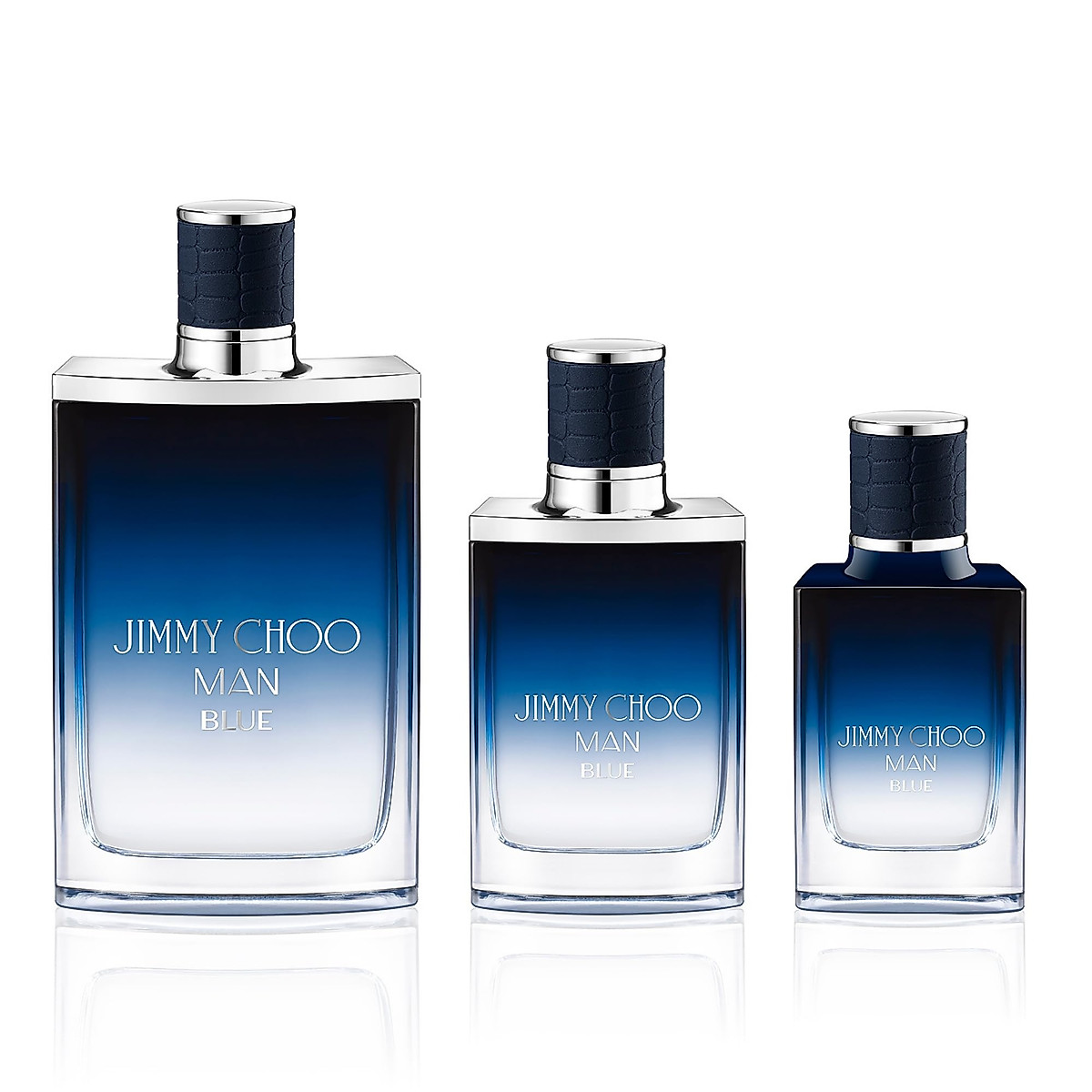 JIMMY CHOO Man Blue Eau de Toilette - Long Lasting Fragrance with notes of Black Pepper, Cypress & Vanilla Bean - Leathery & Woody - 3.3 fl. oz.