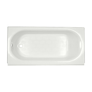 American Standard 2392202TC.020 Princeton Americast Soaking Tub Left Hand Outlet Above-Floor Rough with Tub Cover, White