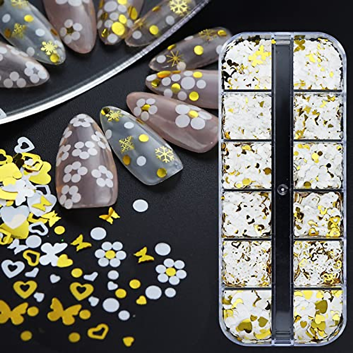 Heart Glitter Resin Fillings Flakes Sequins Epoxy Resin Mold Filler for DIY Jewelry Making Nail Art Decor