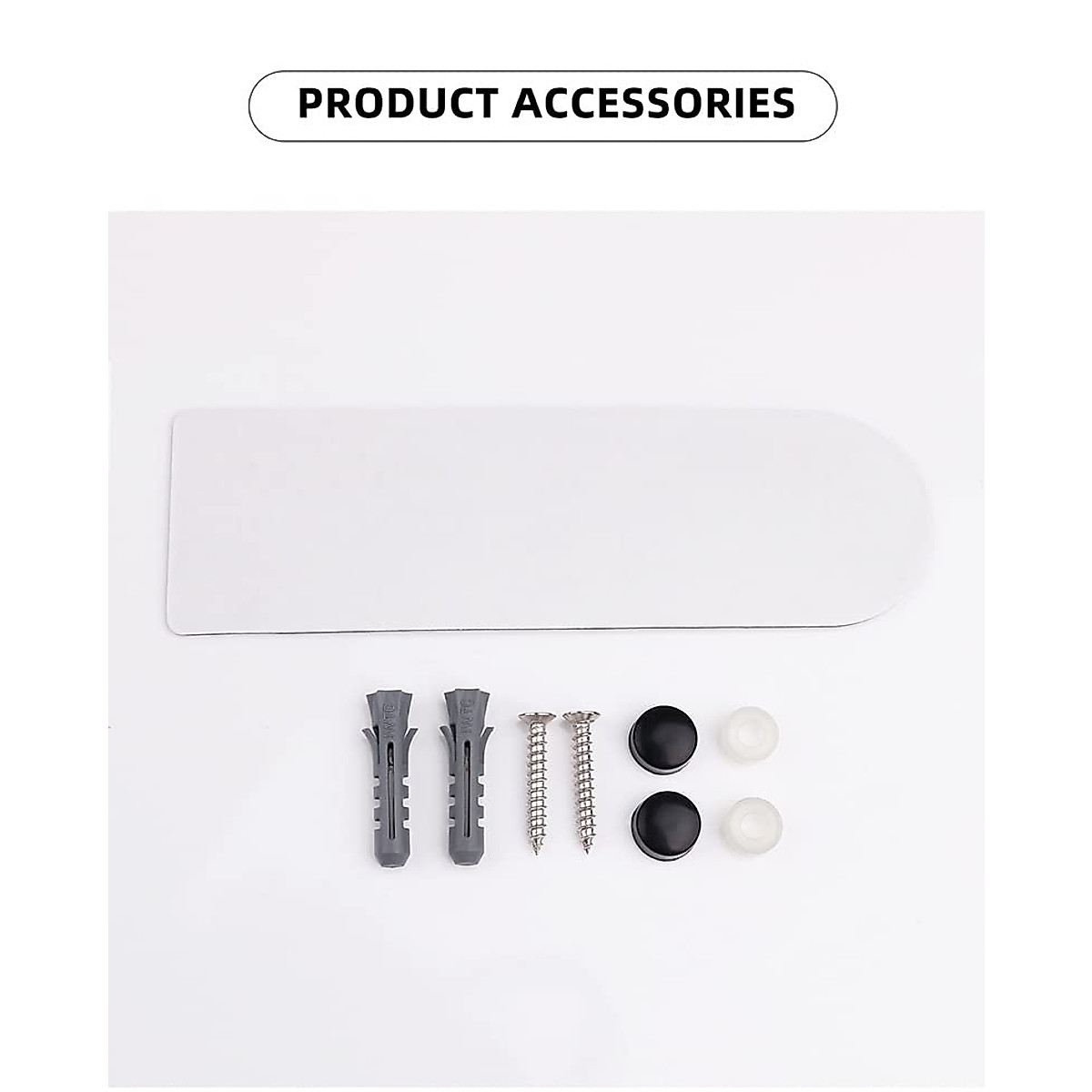 Dmjxi Paper Towel Holder, Single Hand Operable Paper Towel Holder Under Cabinet with Damping for Kitchen Bathroom, Adhesive Paper Towel Holder Countertop Paper Roll Holder Wall Mount (Black)