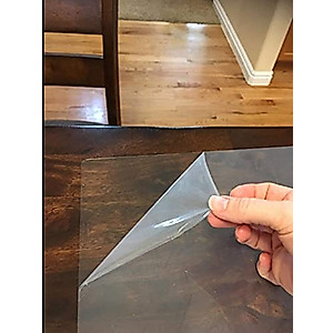 Clear Plastic Placemats Set of 4 - Table Protector for Dining Room Table, Kitchen Counter, Office Desk, Painting Table, Shelves - Multi-Use, Flexible, Durable, and Wipeable Plastic Sheets 18x12 Inch