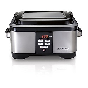 Hamilton Beach Professional Sous Vide Water Oven & Slow Cooker, 6 Quart Programmable, Stainless Steel (33970)
