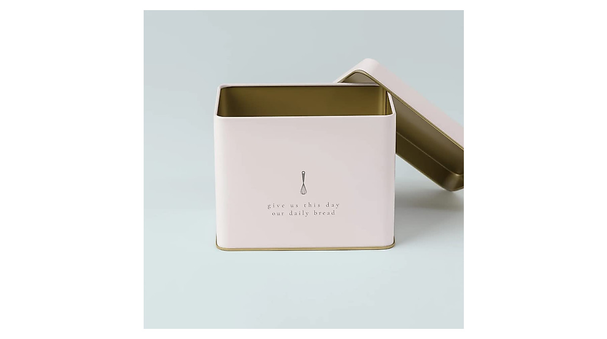 Elegant Cream Recipe Tin with 25 Blank Cards | Classic Kitchen Organizer