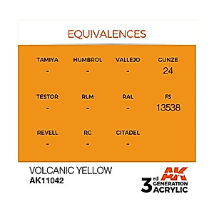 AK Interactive 3rd Gen Acrylic Volcanic Yellow 17ml