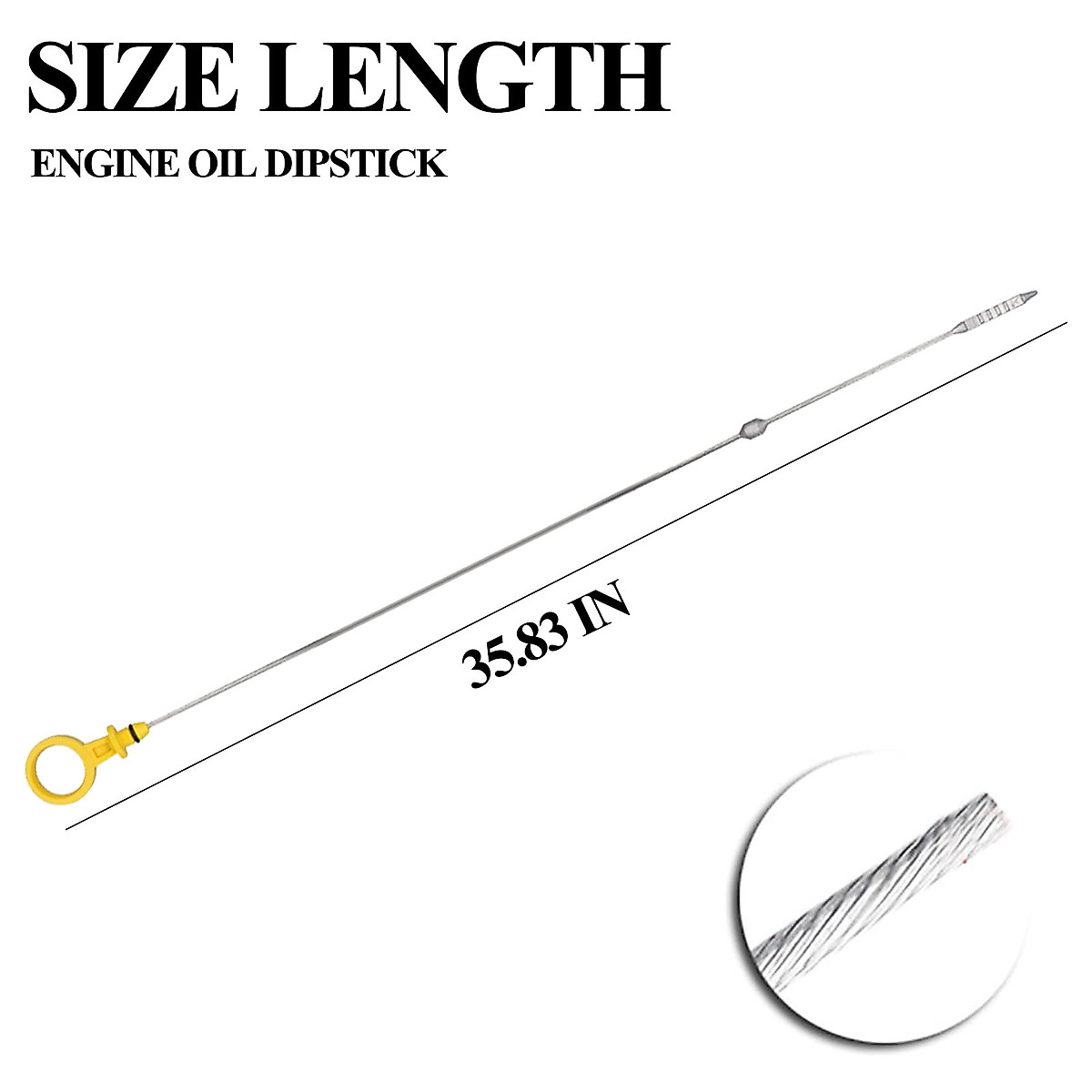 E-Vniko Engine Oil Dipstick Compatible for 2001-2007 GMC Sierra Chevrolet 2500 HD 3500 Duramax Diesel V8 6.6L Replace Checking Oil Level 97287502 | 921-046