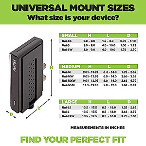 HIDEit Mounts Uni-XS Mount - Patented in 2018, Made from Steel Adjustable Extra Small Device, Hide Your Cable TV Box, Modems, Satellite Receivers, Streaming Media Devices and More
