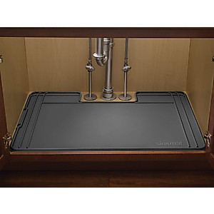 WeatherTech SinkMat Waterproof Under The Sink Cabinet Protection Mat, 34 by 22 Inches, Black