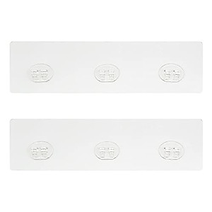 2pcs Shower Caddy Replacement Transparent Strong Adhesive Patch for Shower Caddy Soap Holder No Drilling Bathroom Storage Shelves and Kitchen Racks Holder