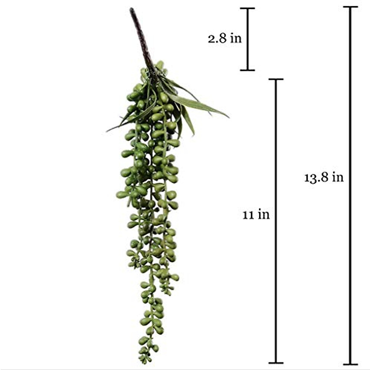 Meiliy 4pcs Artificial Succulent Plants Hanging Succulent Plants Faux Succulents Unpotted Branch String of Pearls Plant for Home Kitchen Office Wedding Garden Craft Art Indoor Decor