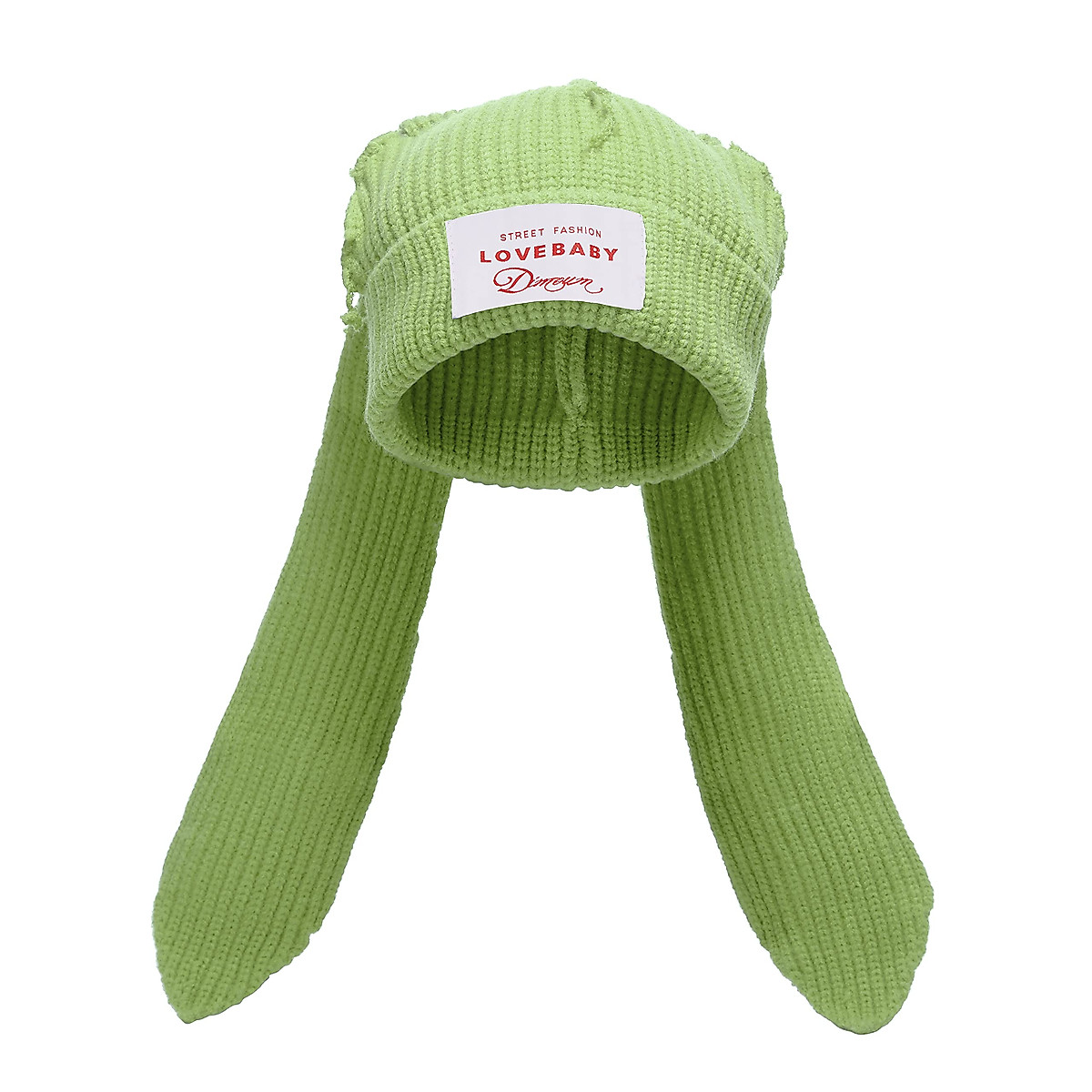 Beanie Hats for Women Cute Bunny Solid Color Knit Winter Cap Rabbit Knit Long Hair Holloween Cosplay Hat Warm Skull Cap