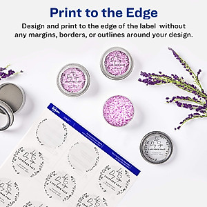 Avery Printable Round Labels with Sure Feed, 3/4" Diameter, Glossy Clear, 400 Customizable Labels (4222)