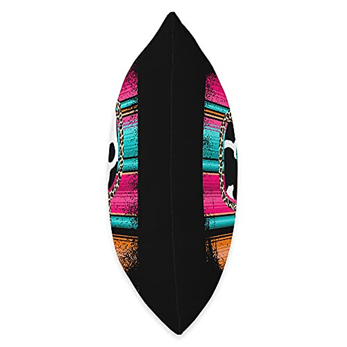 Western Serape Cactus designs Western Leopard Cheetha Serape Cow Cactus Turquoise Pink Throw Pillow, 18x18, Multicolor