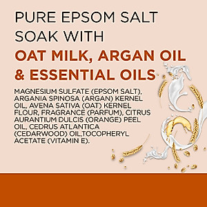 Dr Teal's Pure Epsom Salt Soak, Soothe & Comfort with Oat Milk & Argan Oil, 3 lbs