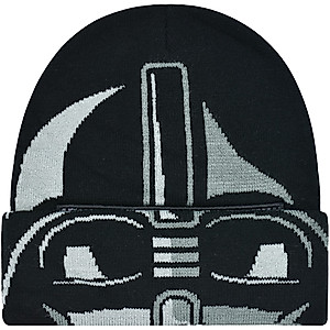 Star Wars Darth Vader Roll Down Cuff Beanie Hat, Black, One Size