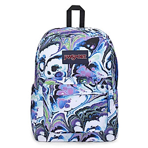 JanSport Superbreak Backpack - Durable, Lightweight Premium Backpack, Marble Mood Blue Iolite