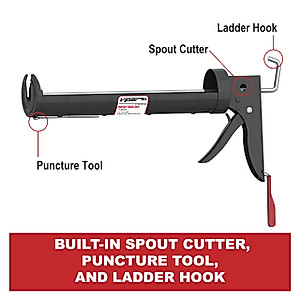 Albion Engineering R6BQ Viper Line Manual Barrel Ratchet Cartridge Caulking Gun, 1 Quart, 6:1 Drive