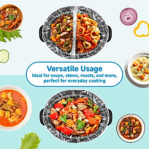 JVVFUU Slow Cooker Liners 3-8 Quart, Cooking Bags Large Size 13"x 21", Slow Cooker Bags Disposable Oval Large For Crock Pot (20)