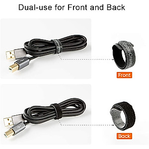 CableCreation Fastening Cable Ties Reusable, Premium 6-Inch Adjustable Cord Ties, Nylon Cable Management Straps Hook Loop Cord Organizer Wire Ties Reusable Black, 50PCS