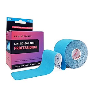 HARUTO Kinesiology Sports Tape, for Pain Relief Strong Support, Therapeutic Tape Physio for Athletic Sports Recovery, 20 Precut 10¢®¡¾ Strips (Sensitive Black for Novice)