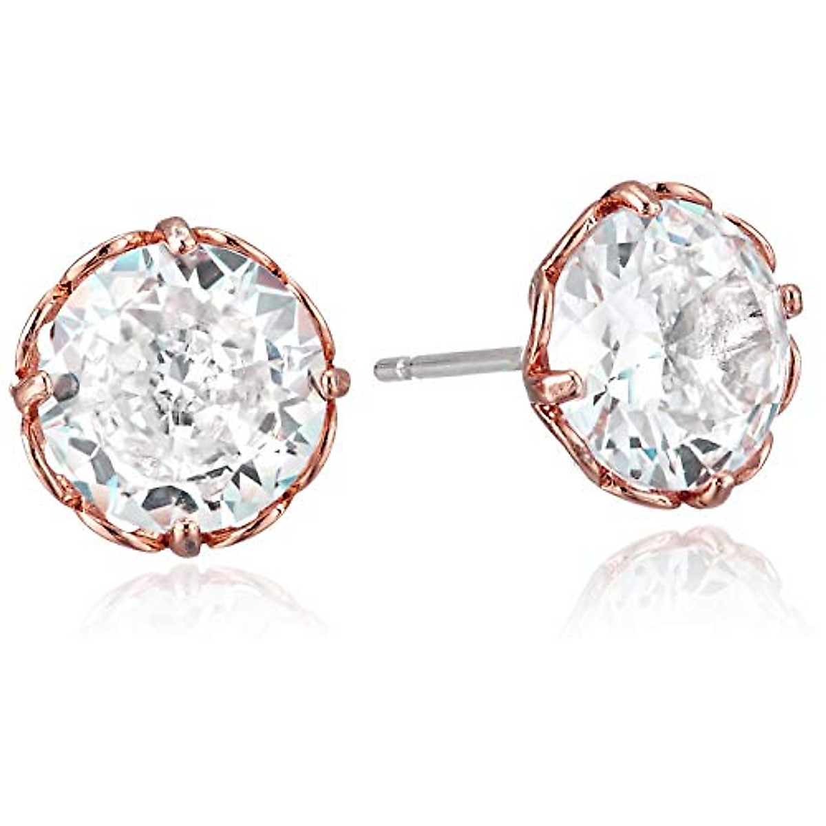Kate Spade New York That Sparkle Round Earrings Clear/Rose Gold One Size