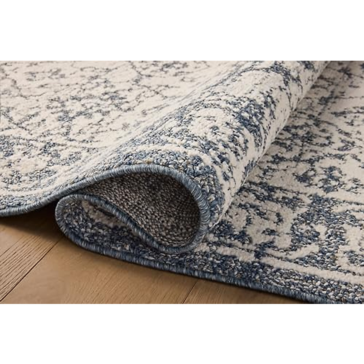 Loloi Magnolia Home by Joanna Gaines x Gigi Ivory/Blue 9'-2" x 13' Area Rug