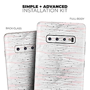 DesignSkinz Karamfila Silver & Pink Marble V10 Protective Vinyl Decal Wrap Skin Cover Compatible with The Samsung Galaxy S20 (Screen Trim & Back Glass Skin)