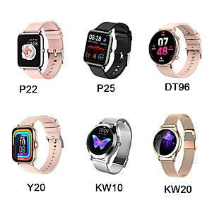 Enpei Smart Touch Charging USB Cable Compatible for P22 & P25 & Y20 & DT96 & KW10 & KW20 Smart Watch 2 pin Strong Magnetic Suction Charger Cable 2PCS- Black