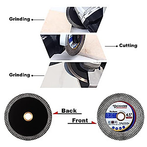 4.5" Super Tile Blade Diamond Cutting Blade for Cutting and Grinding Granite Marble Porcelain Tile