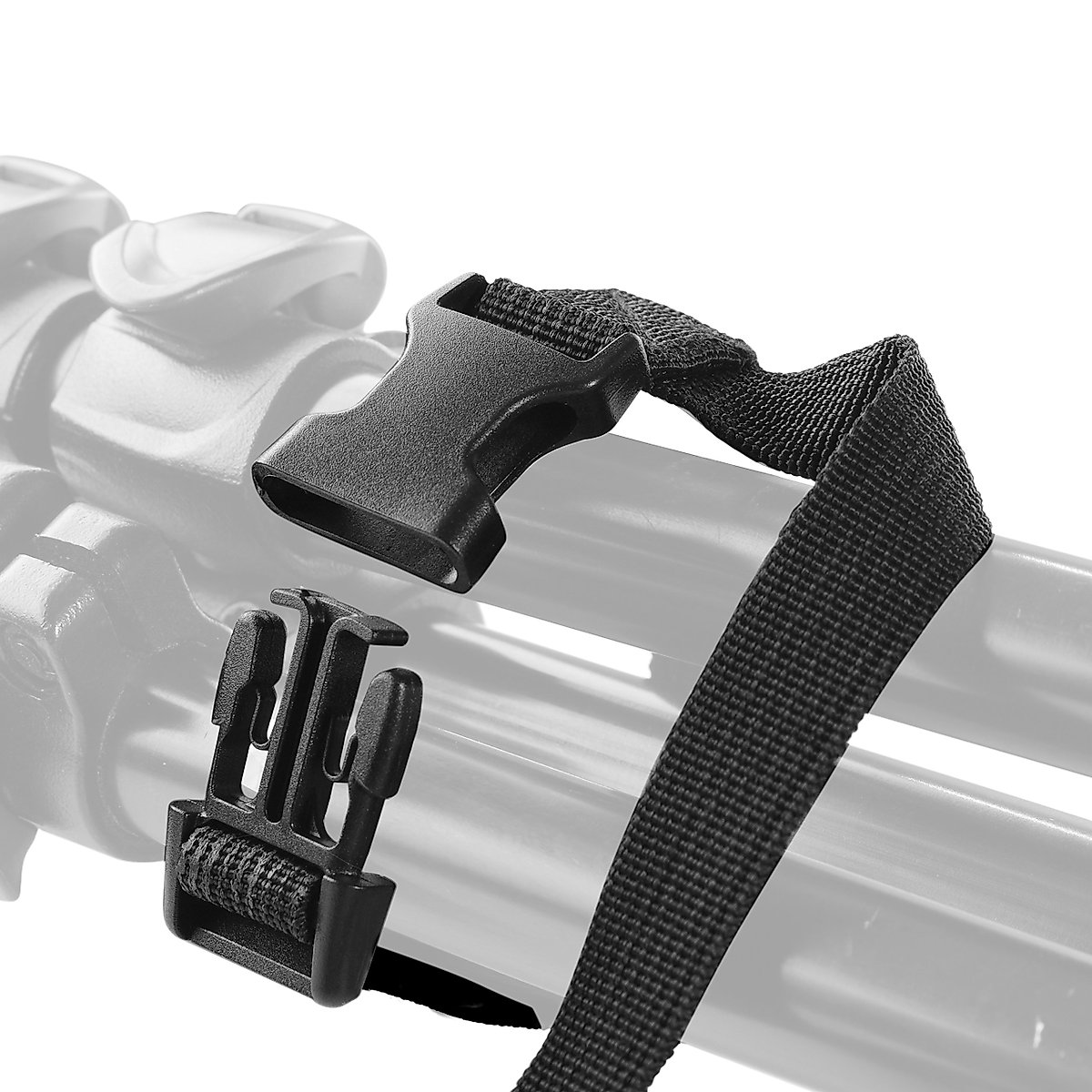 Manfrotto MT190XPRO3 3 Section Aluminum Tripod Legs with Q90 Column (Black), Bundled with A ZAYKiR Tripod Strap Non-Slip with Two Quick-Release Loops (Black)