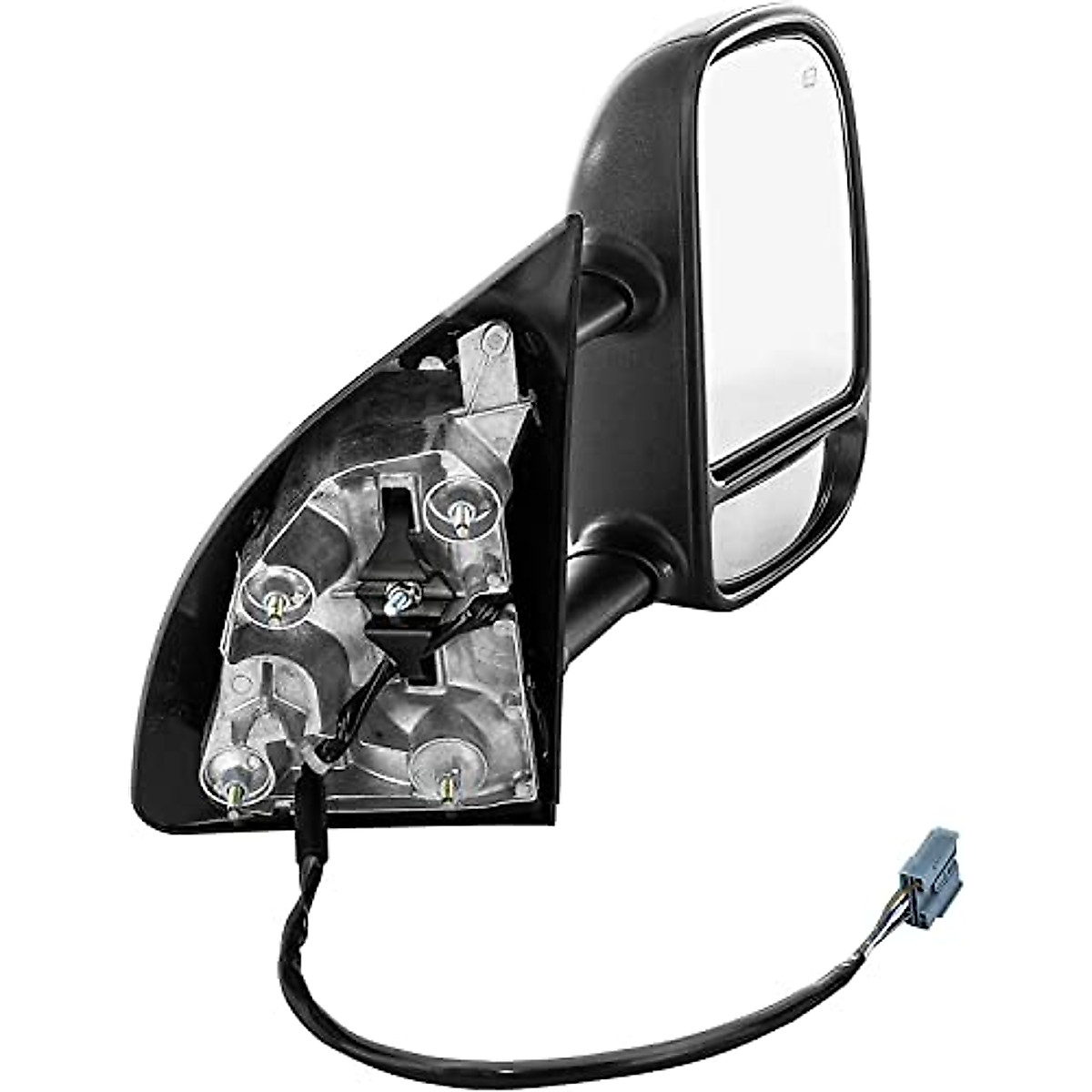 Dependable Direct Right Passenger Side Mirror for 2001-2005 Ford Excursion, 2003-2007 Ford Super Duty - F-250, F-350, F-450, F-550 - Power Operated, Manual Folding Replacement Mirror - FO1321268