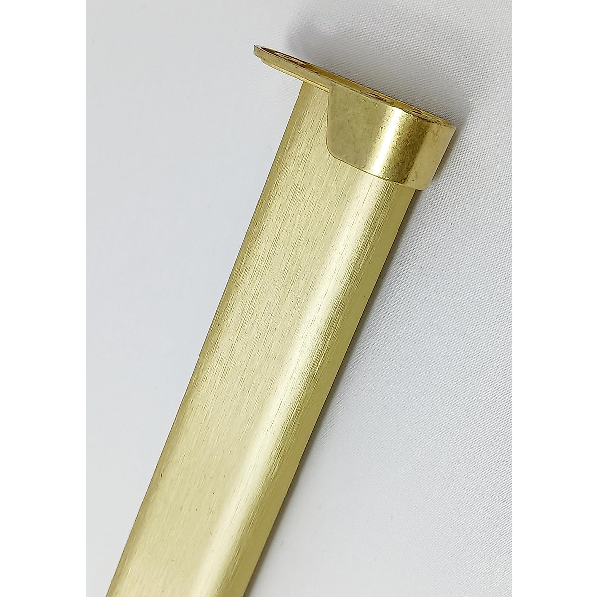 Matte Brass Aluminum Oval Wardrobe Tube Closet Rod with Two End Caps and Screws (30 INCH)