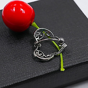 FLOGWE 14G Heart Belly Button Ring 316L CZ Heart Reverse Belly Ring Top Down Belly Button Ring Medical Steel Body Piercing Jewelry for Women