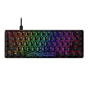 HyperX Alloy Origins 60 - Mechanical Gaming Keyboard, Ultra Compact 60% Form Factor, Double Shot PBT Keycaps, RGB LED Backlit, NGENUITY Software Compatible - Linear HyperX Red Switch