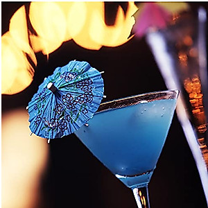 ALINK 144-Pack Cocktail Drink Umbrella Picks, Cupcake Toppers, Luau Parasols Toothpicks for Tropical Hawaiian Tiki Party Decorations