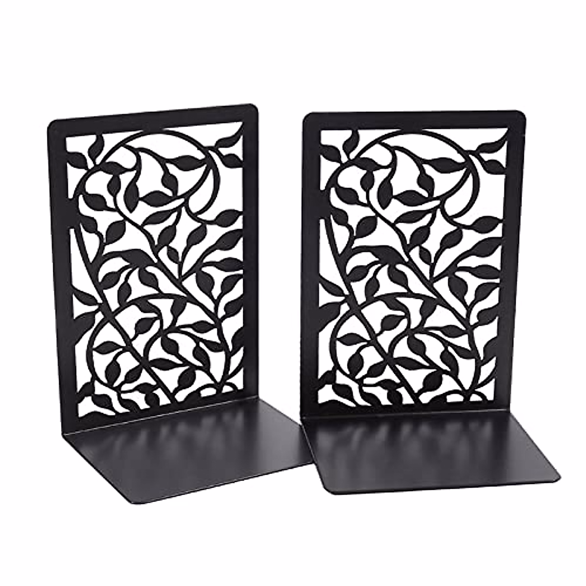 Book Ends, 1 Pair Metal Decorative Bookends for Shelves, Heavy Duty Book Shelf Holder Non Skid Book Stoppers, Modern Bookends for Home Office Desk and Bookshelves(Size:A)
