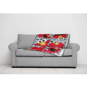 Jay Franco Sesame Street Hip Elmo Throw Blanket - Measures 40 x 50 inches, Kids Bedding - Fade Resistant Super Soft Fleece