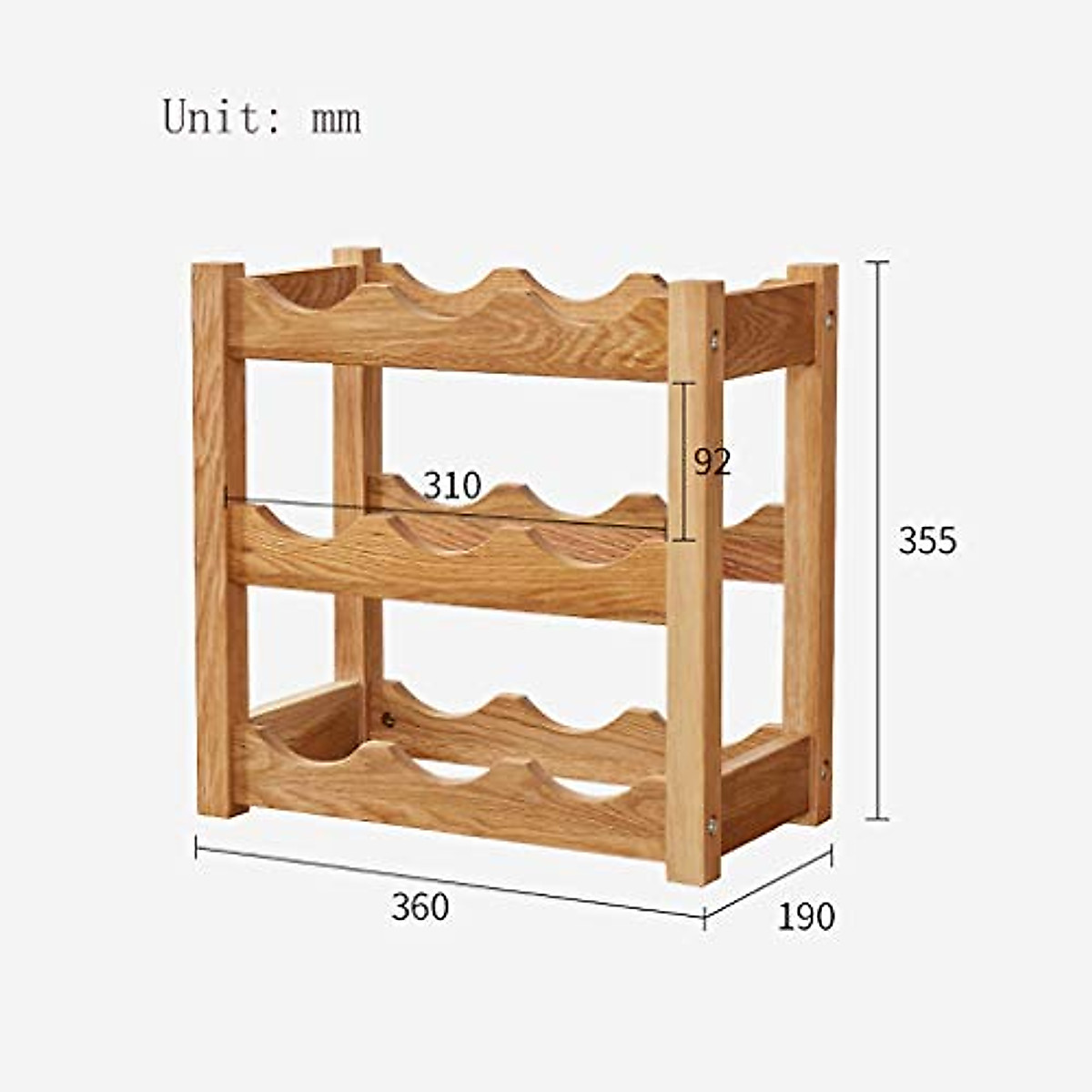 Wine Rack Wine Rack Freestanding Wine Rack Shelf Wine Glass Holder Cup Holder Wine Cooler Plug-in Wine Rack 9 Bottles of Red Wine Can Be Placed