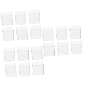 Cabilock 18 Pcs Square transparent gift box plastic containers candy container sugar container Small Jewelry Holder sweet holder plastic to go containers Candy Case Acrylic square box