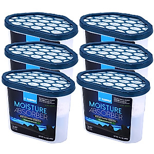 ZARPAX Moisture Absorber Activated Charcoal 10.6 oz/300g | Removes Moisture, Damp, Humidity & Odors | Odor Absorber | Moisture Trap for Bathroom, Closet, Kitchen & Small Spaces | Set of 4