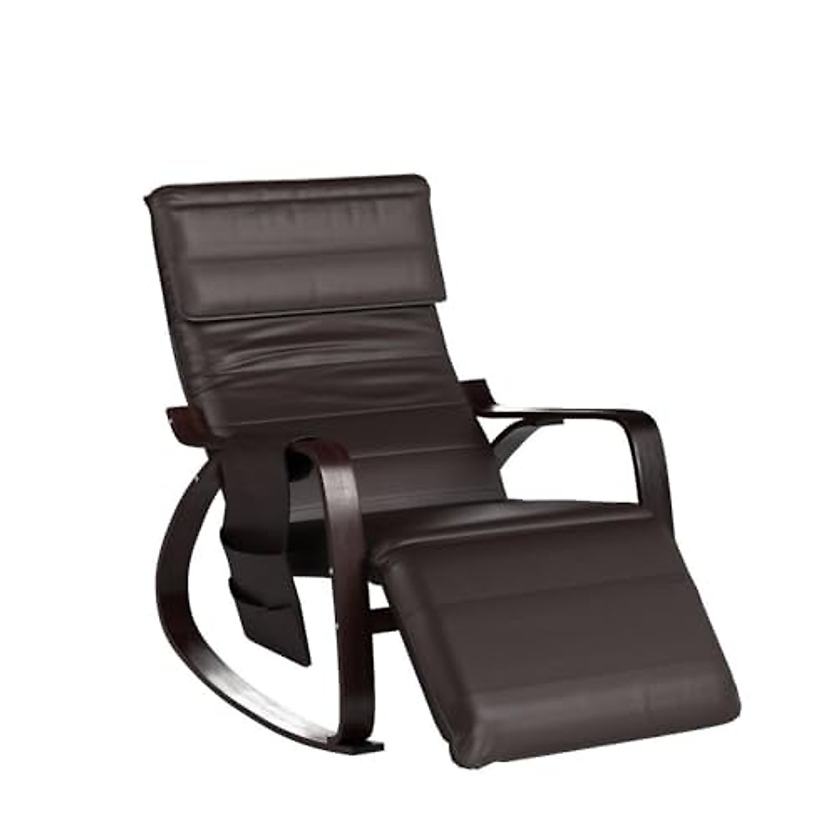 Haotian New Relax Rocking Chair Lounge Chair with Adjustable Footrest and Removable Side Bag, FST20-BR