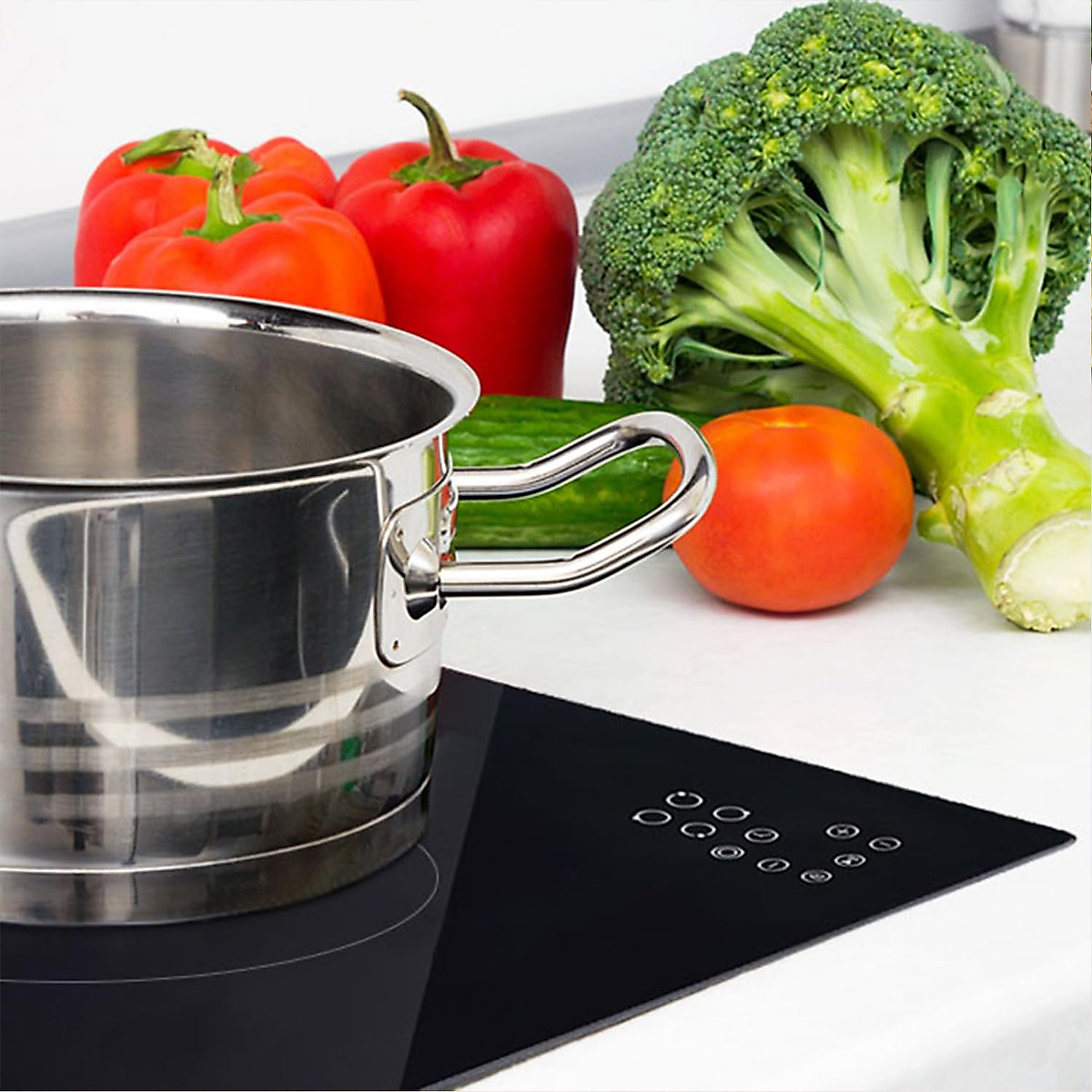 Empava Electric Stove ETL Certified, Radiant Cooktop 4 Burners including Dual Zone Element, 1-99 Min Timer, Kid Safety Lock, 9 Heating Levels, Black Glass Surface, All Kinds of Cookware,24 Inch, 24in