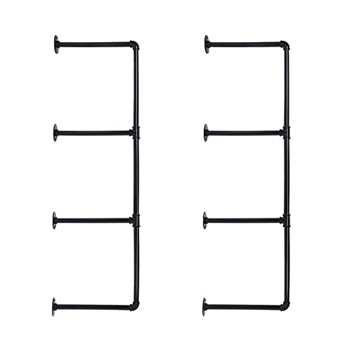 LIANTRAL Industrial Shelves Wall Mount Iron Pipe Shelving Bracket for Garage Storage Home Decor