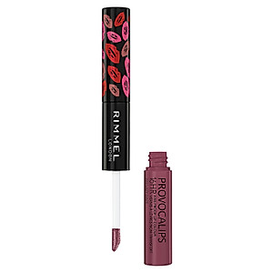 Rimmel London Provocalips 16hr Kiss-Proof Lip Color - Two-Step Liquid Lipstick to Lock in Color and Shine - 220 Lazy Daze, .14 fl.oz.