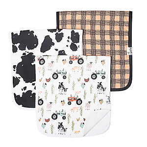 Copper Pearl Premium Baby Burp Cloths - 3-Pack Large Cotton Burp Cloths, Extra Soft Spit Up Rags with 3 Absorbent Layers, Perfect for Baby Boy and Baby Girl Gifts (21" x 10" Size, Jo Set)